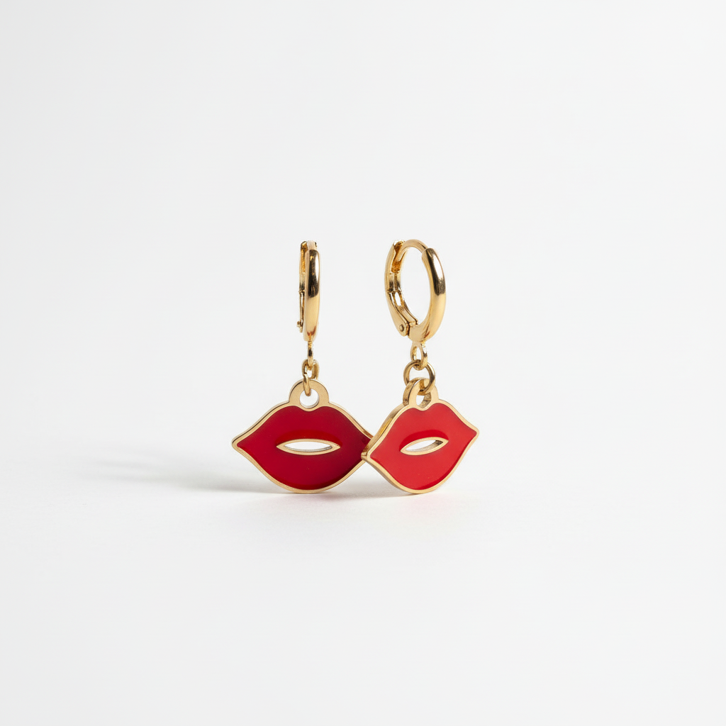 Red Lips Earrings | Annie Austen