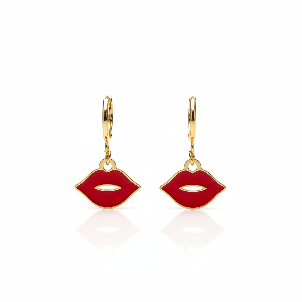 Red Lips Earrings | Annie Austen